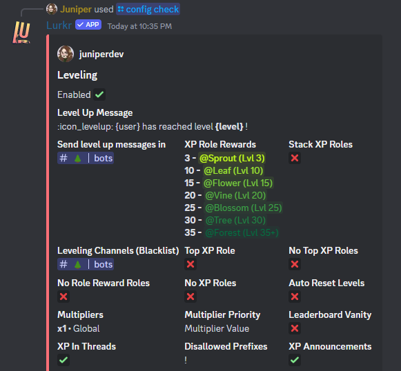 Level rewards not updating after mee6 import - Lurkr Support