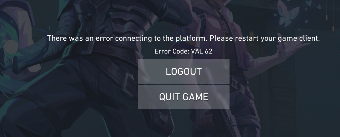 val error 62 - VALORANT