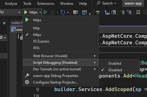 Visual studio 2022 community Jquery ,Js, html hot reload - C#