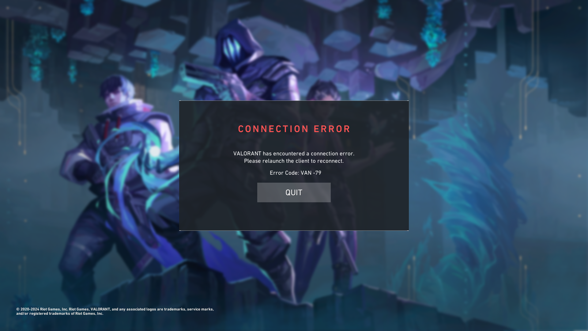 Disconnected mid game and randomly got a connection error VAN -79??? - VALORANT