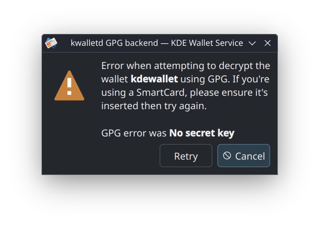 Kwallet Gpg Error Was No Secret Key Universal Blue